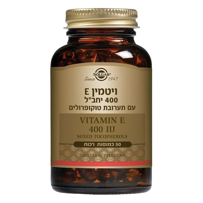 ויטמין E-400 טבעי בתוספת תערובת טוקופרולים 50 כמוסות סולגאר - VITA ZOL